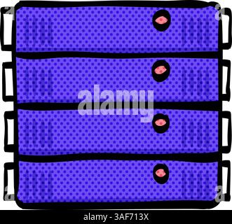 Hand drawn Server rack vector illustration Stock Vector Image & Art - Alamy