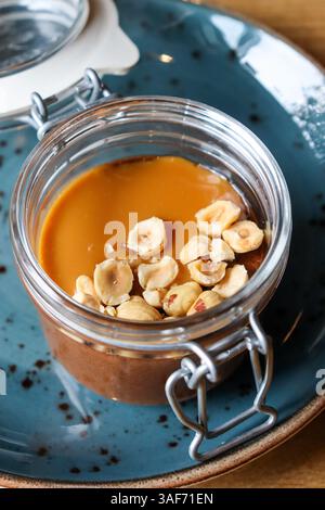 Mousse dessert in jar Stock Photo - Alamy