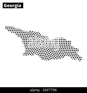 Artistic representation of Georgia's map using dots, showcasing the ...