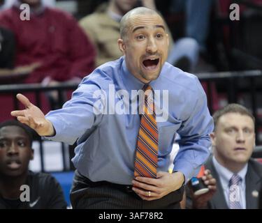 March 15, 2012 - Portland, OR, USA - Wichita State's Garrett Stutz, top ...