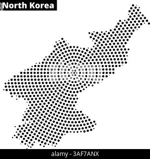 This visual displays a dot map of North Korea, highlighting its ...
