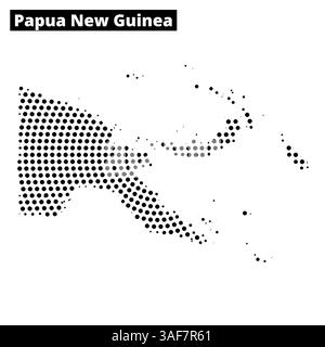 Dotted representation of Papua New Guinea showcasing its unique ...