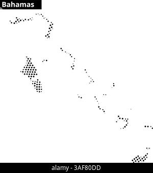 The outline map depicts the Bahamas, highlighting its islands and ...
