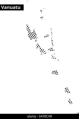 Map outline of Vanuatu highlights its islands and geographical features ...