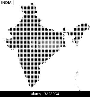 This visual features a dotted representation of India's geographical ...