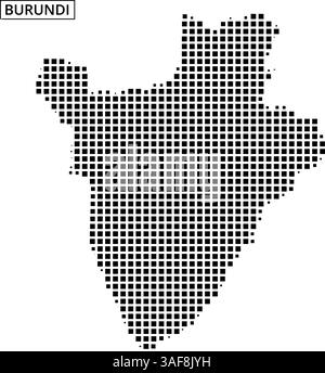 A creative depiction of Burundi's outline in a striking dot pattern ...