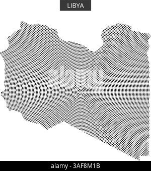A detailed map outlining the geographical features of Libya ...