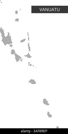 Map outline of Vanuatu highlights its islands and geographical features ...