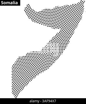 The map of Somalia features a dotted outline, highlighting its ...