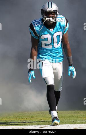 October 9, 2011: Carolina Panthers cornerback Chris Gamble (20) gives ...