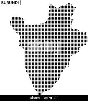 A creative depiction of Burundi's outline in a striking dot pattern ...