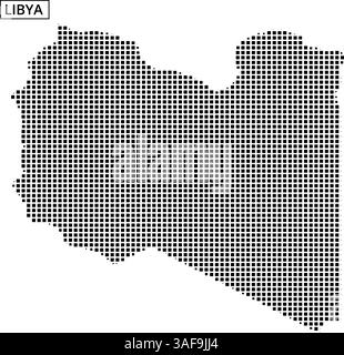 A detailed map outlining the geographical features of Libya ...