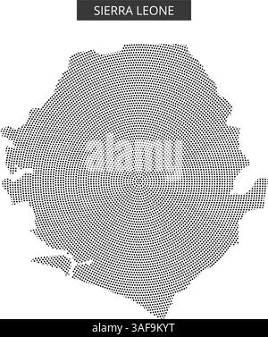 This detailed map of Sierra Leone showcases its shape and geographical ...
