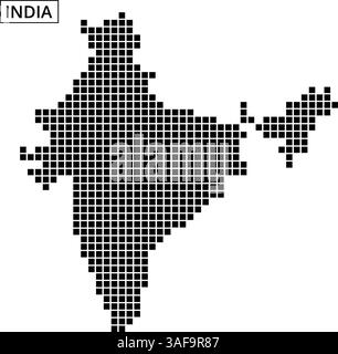 This visual features a dotted representation of India's geographical ...