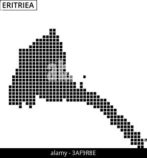 This detailed outline of Eritrea displays its geographic borders and ...