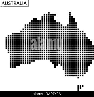 A detailed map of Australia created using dot patterns, highlighting ...