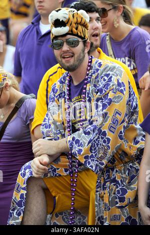 LSU fans during Saturday nights contest between the University of ...