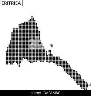 This detailed outline of Eritrea displays its geographic borders and ...