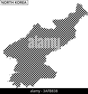 This visual displays a dot map of North Korea, highlighting its ...