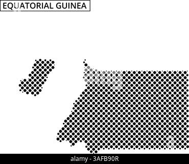 The graphic showcases the outline of Equatorial Guinea, emphasizing its ...