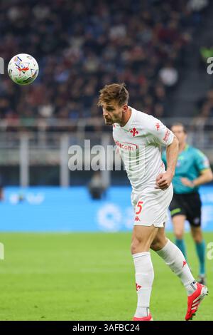 Fiorentina’s Marin Pongracic in action during the Serie A soccer match ...