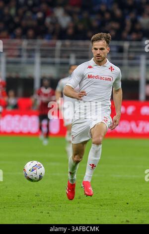 Fiorentina’s Marin Pongracic in action during the Serie A soccer match ...