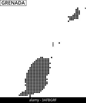 Detailed outline of Grenada highlighting its geography and surrounding ...