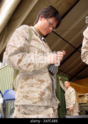 Oct 01, 2004; Bagram Air Base, Afganistan; Reserve Marines from Marine ...