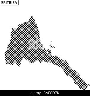 This detailed outline of Eritrea displays its geographic borders and ...