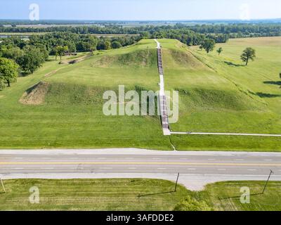 Monks Mound at the Cahokia Mounds UNESCO World Heritage Site in ...