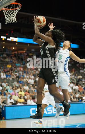 New York Liberty's Shameka Christon (20) shoots over Connecticut Sun's ...