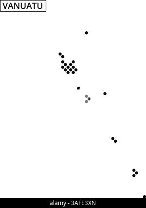 Map outline of Vanuatu highlights its islands and geographical features ...