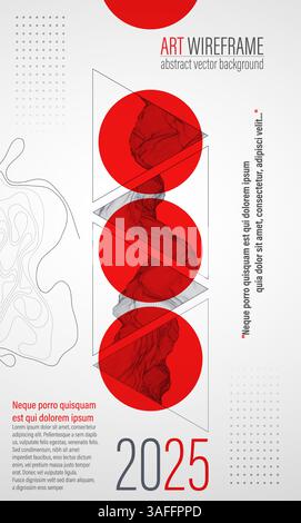 Wireframe design for posters. Page layout. ART background. Scientific ...