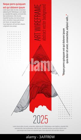 Wireframe design for posters. Page layout. ART background. Scientific ...
