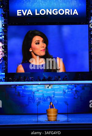 Eva Longoria speaks to the delegates at the 2012 Democratic National ...