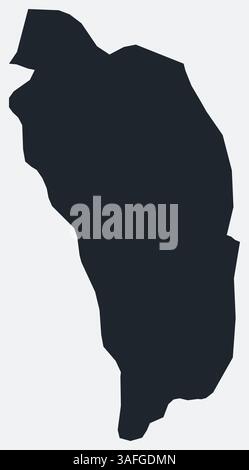 Dominica vector country map outline Stock Vector Image & Art - Alamy
