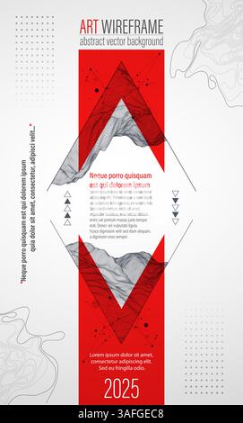 Wireframe design for posters. Page layout. ART background. Scientific ...