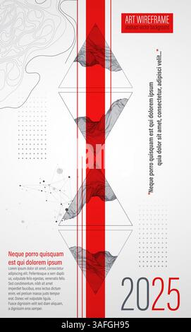 Wireframe design for posters. Page layout. ART background. Scientific ...