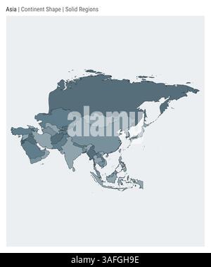 Map of China with regions. Just a simple country border map with region ...