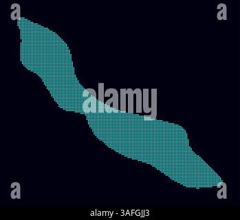 Curacao map. Geometric style country outline. Fancy violet vector ...