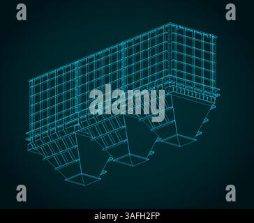 Concrete batching plant - vector illustration Stock Vector Image & Art ...