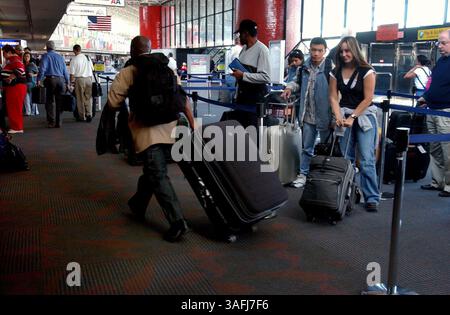Southwest Airlines passengers check in at Houston Hobby Airport on ...