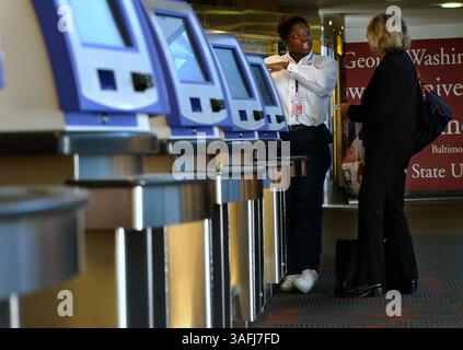 Southwest Airlines Customer Service agent Martha Massenburg, center ...