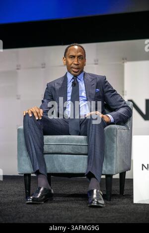 LAS VEGAS, Nevada - Stephen A. Smith speaking at NAB Welcome Session at ...