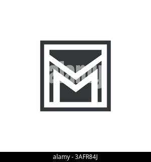 letter m mail logo template Stock Vector Image & Art - Alamy