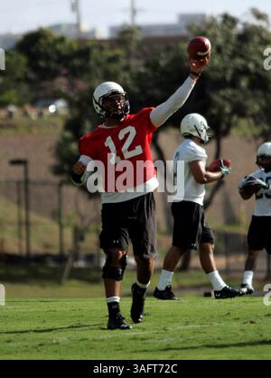 March 20, 2012: Utah State transfer QB Jeremy Higgins #12 runs to get ...