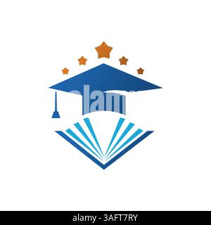 Modern professional educational logo featuring an open book and student ...