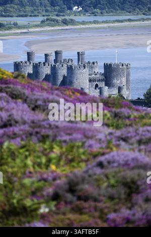 View of countryside in surrounding Conwy in northwest Wales Stock Photo ...