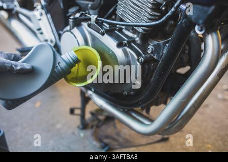 Detailed close up of motorcycle engine electrical wiring and cable ...