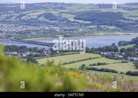 Panoramic view of Conwy Castle, ruins of the medieval castle on the ...